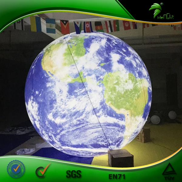 Giant Custom LED Earth Ball - Inflatable Globe 2m Dia