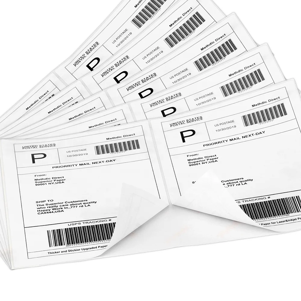 Methdic Waybill Sticker A6 Thermal Adhesive Address Packaging Labels ...