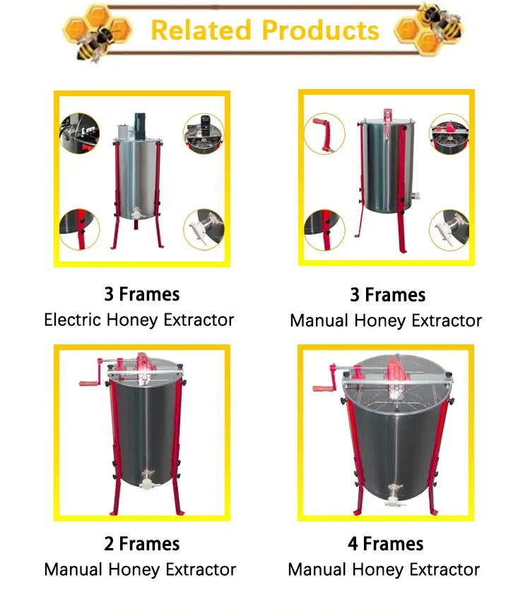 Electric Motor 4 Frames Honey Extractor - Buy Honey Centrifuge,Honey ...