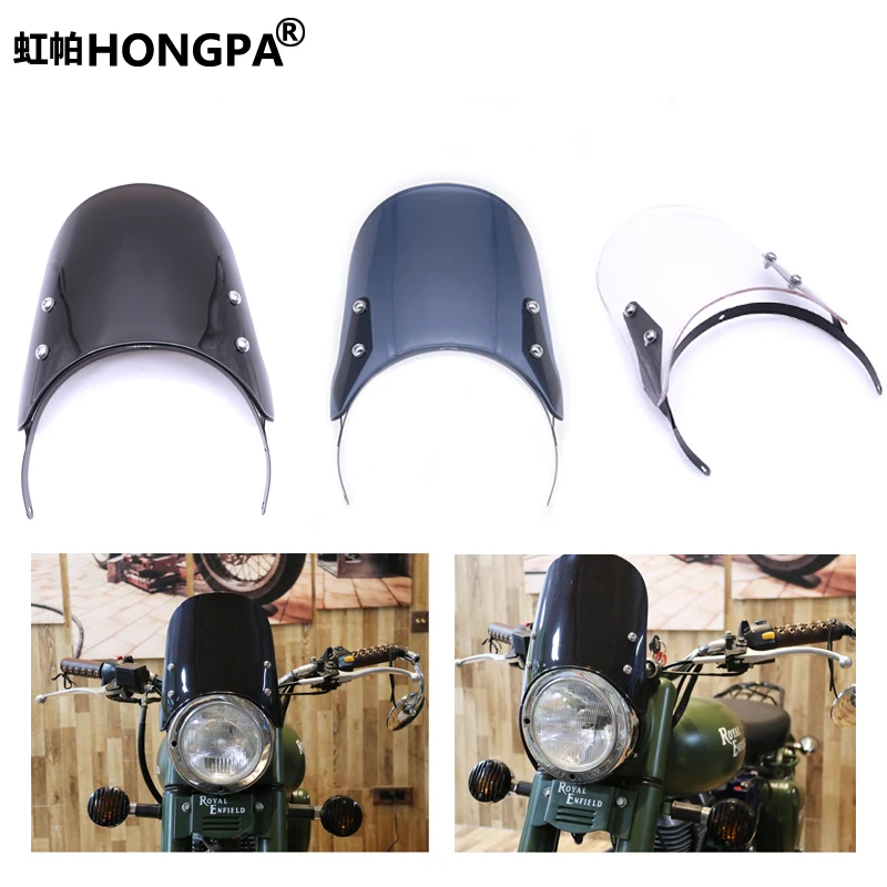Motorcycle Headlamp Fairing Windshield Wind Deflector For Royal Enfield ...