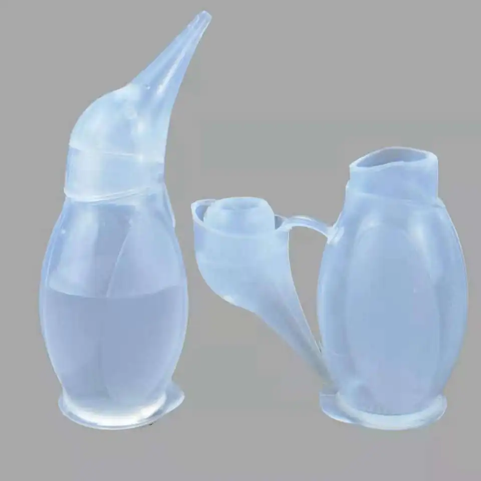Portable Baby Nose Vacuum Suction Mucus Silicone Penguin Sucker Nasal ...