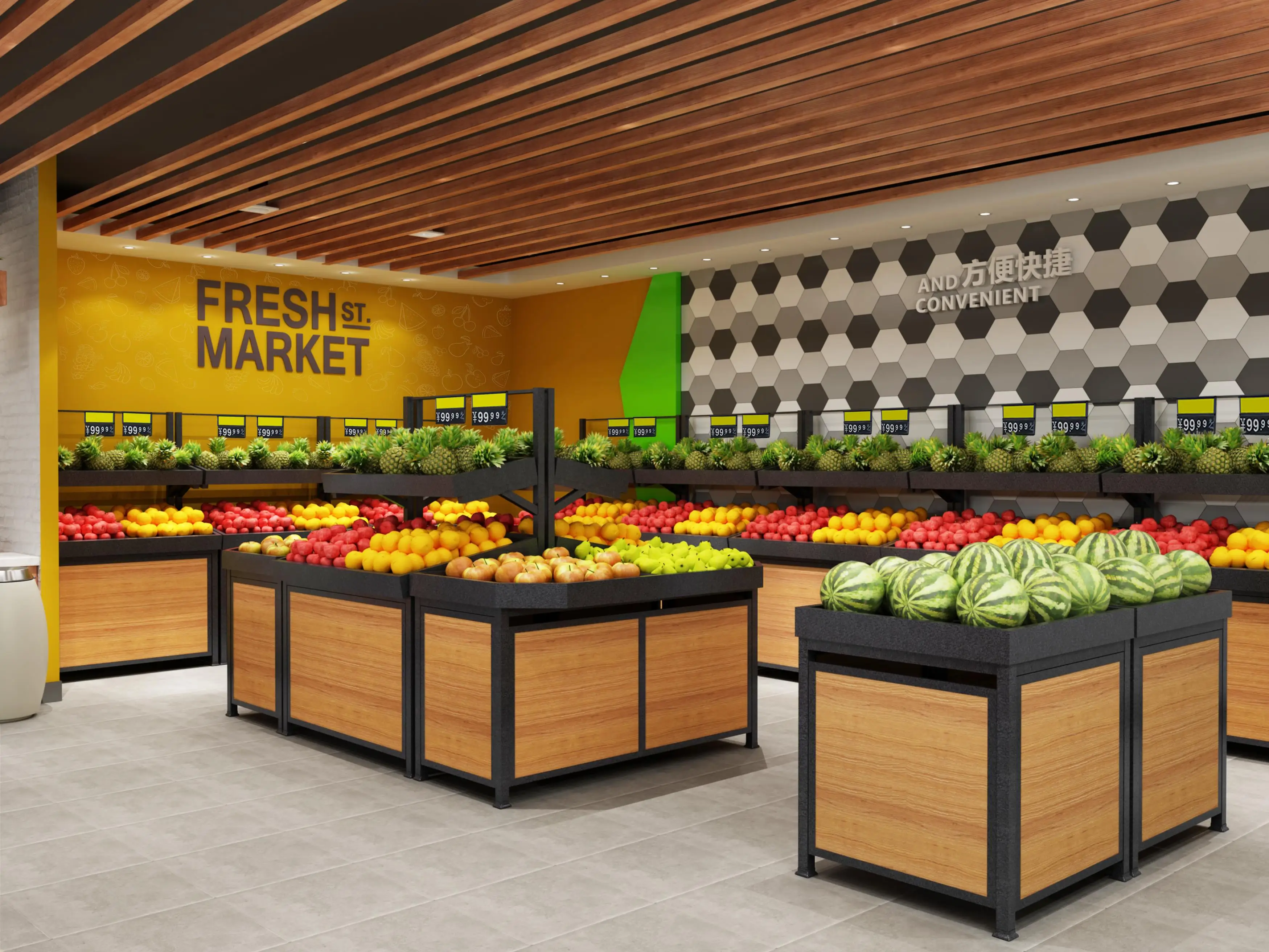 Country Store Retail Display Fixture - Euro Table Produce