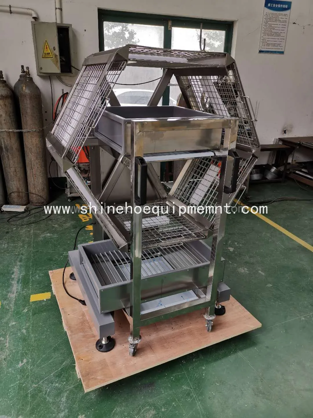 Duck Roaster Rotating Mobile Rotisserie Chicken Cart Oven