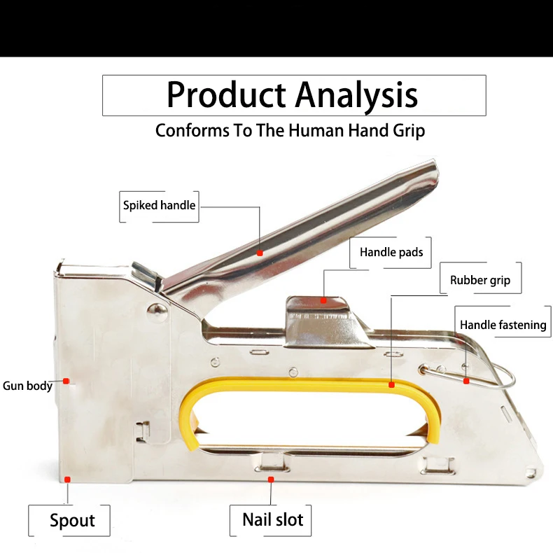 Manual Yard Stapler U-shaped Nail Shot Nail Gun Advertising Door Shaped ...