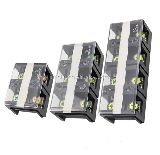 TC-602 TC-603 TC-604 Terminal Block Connectors - 60A Fixed Terminals