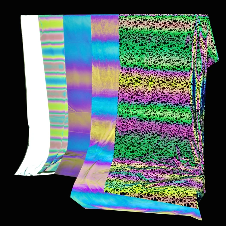 4 Way Stretch Iridescent Spandex Fabric For Fashion & Safety, Oem