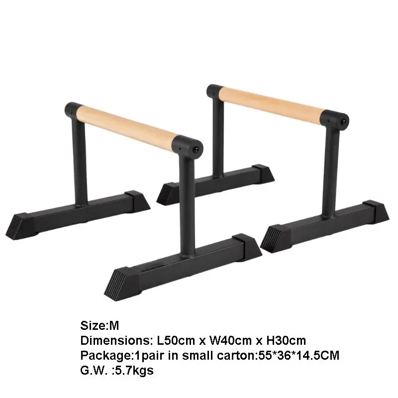 Wooden Push Up Handles & Parallettes for Bodybuilding, OEM Available