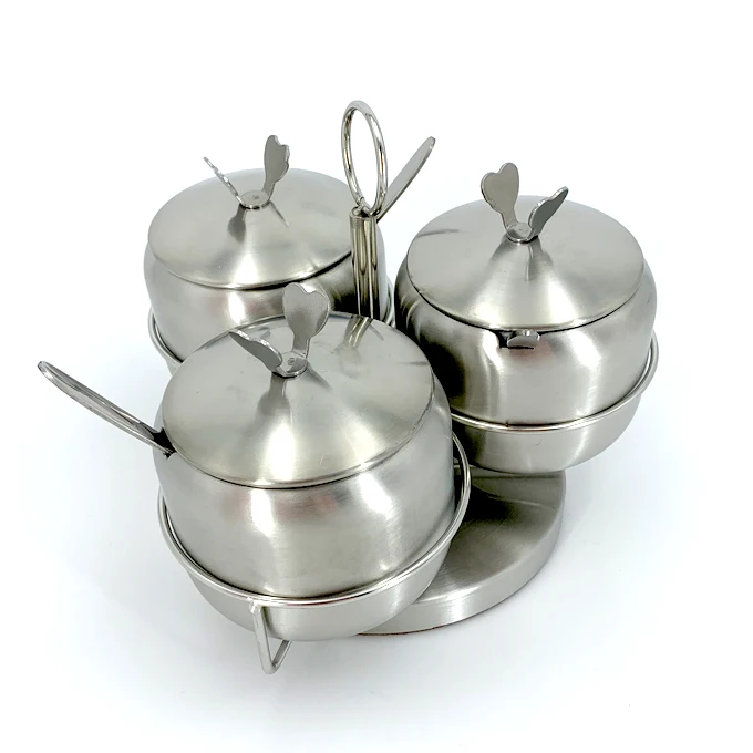 Stainless Steel Spice Jar Condiment Containers Kitchen Condiment - Buy ...
