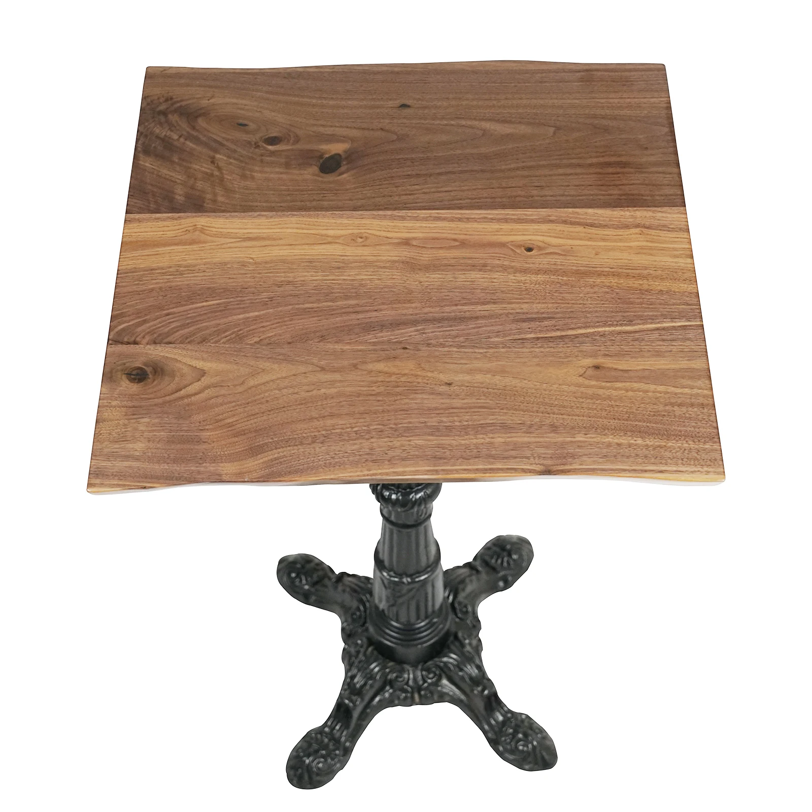 Custom Made Luxury Square Walnut Table Top Solid Black Rain Tree Wood ...