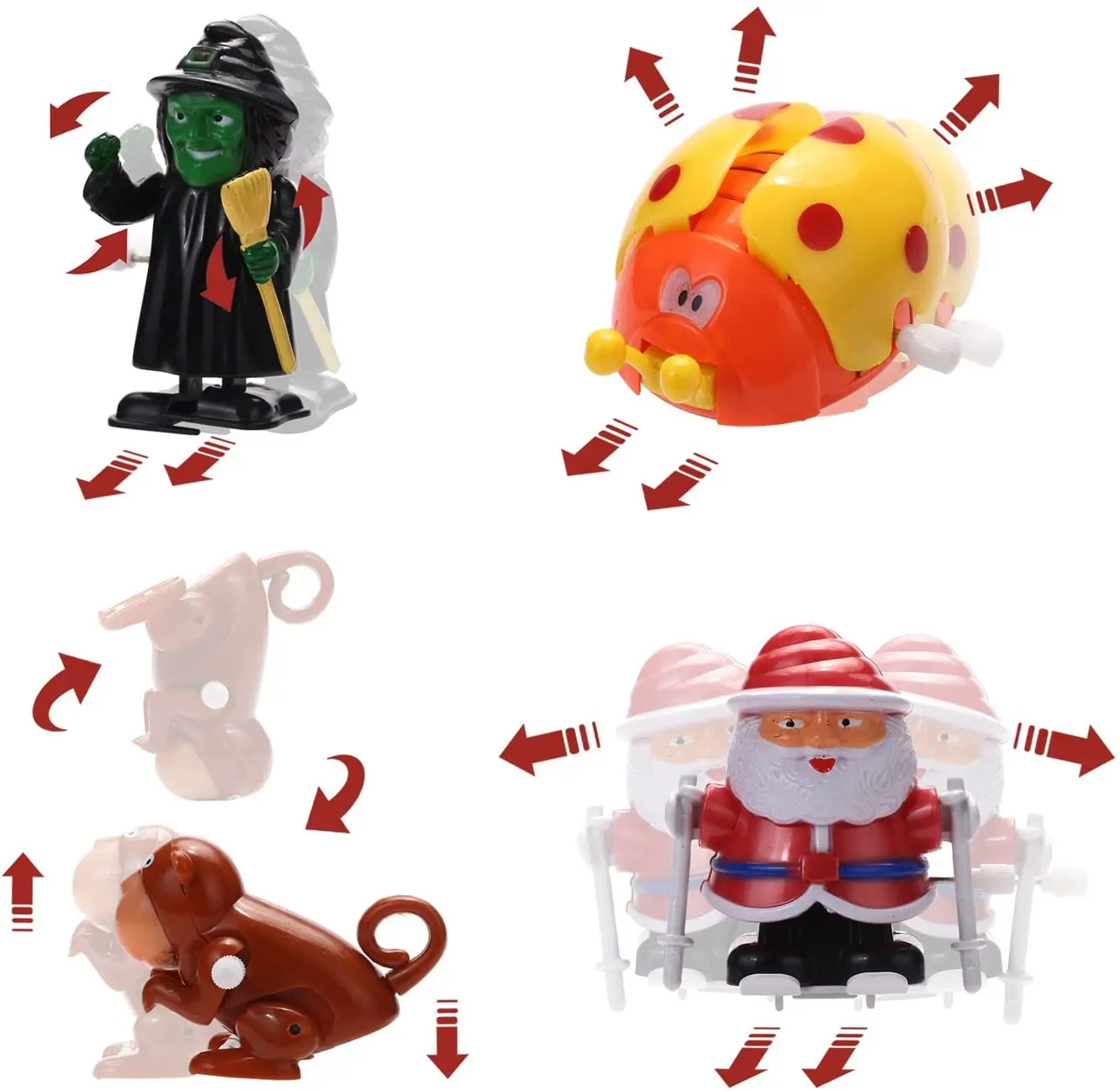 Assorted Animal Wind-up Toys for Kids Party Favors