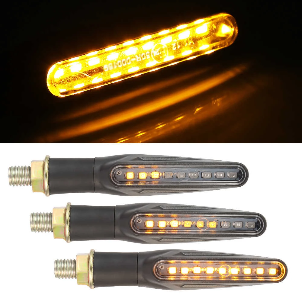 E24 E-Mark Water Flowing Sequential 9 LED Bike Indicators