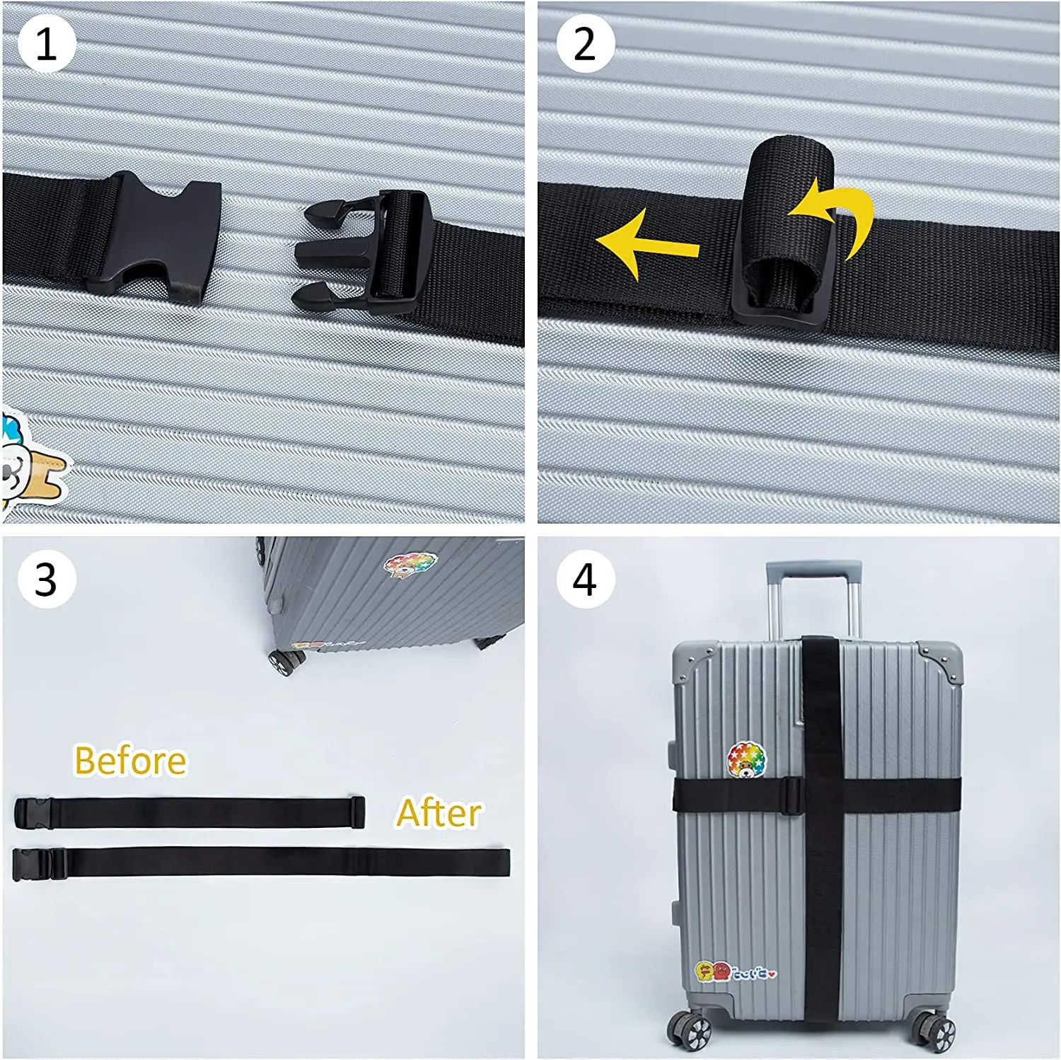 Adjustable Suitcase Strap With Plastic Buckle Follow Customer Design ...