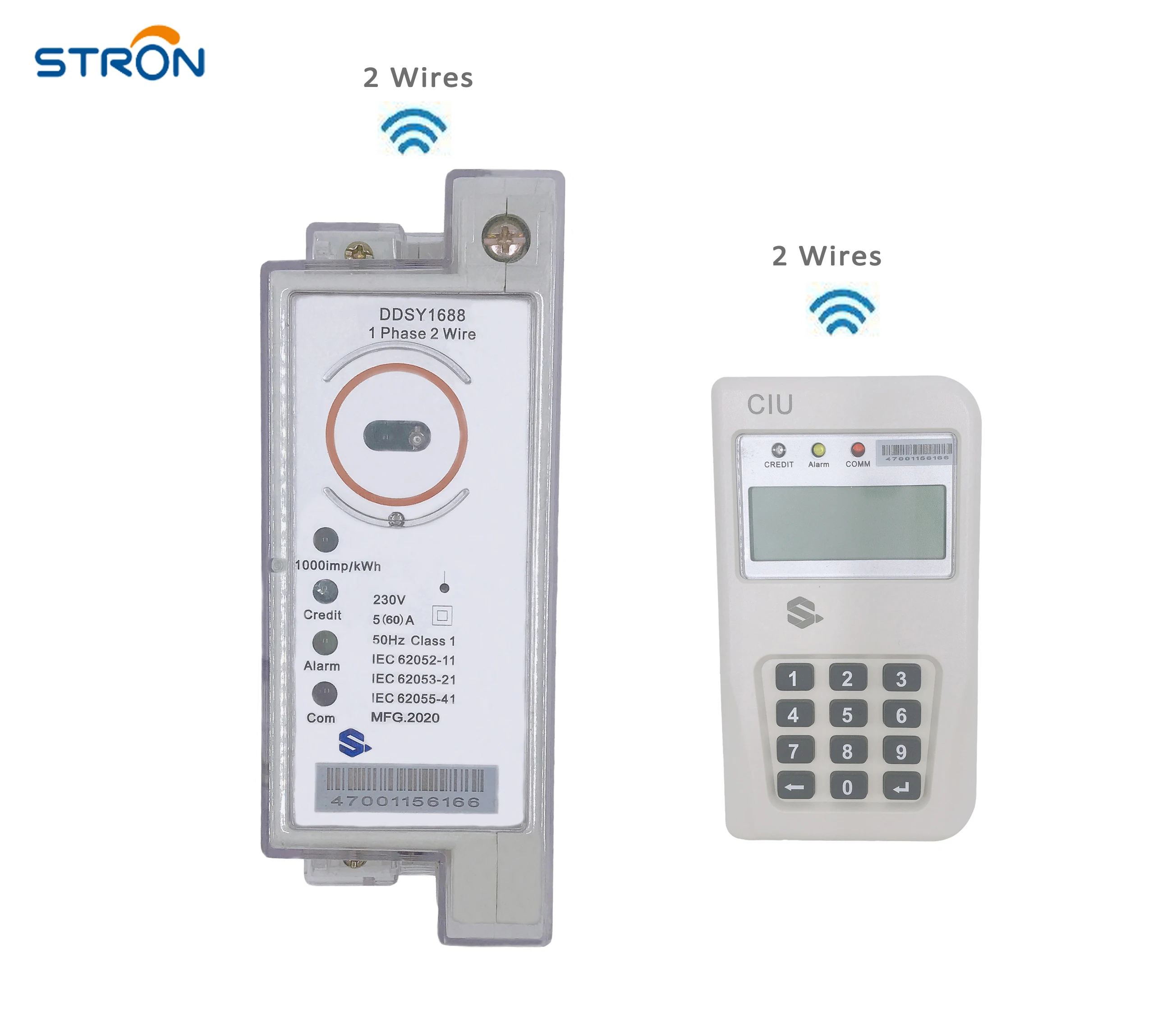 Stron STS Prepaid Din Rail Single Phase Digital Energy Meter