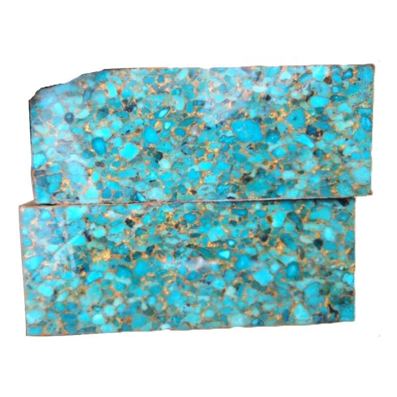 Naturally Smaller Pieces Compressed Turquoise Rough Blocks