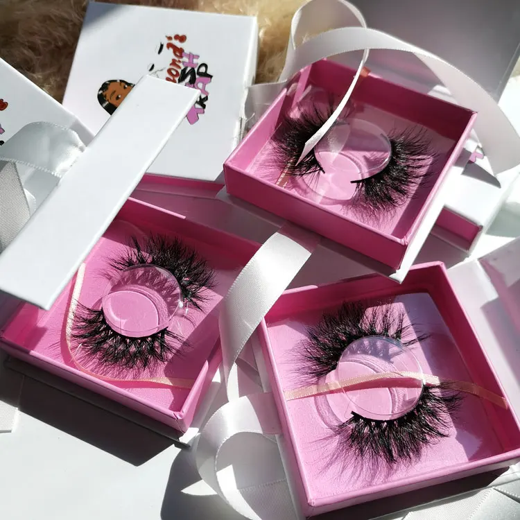 Wholesale Private Label 25mm Eyelashes With Custom Eyelash Packaging ...