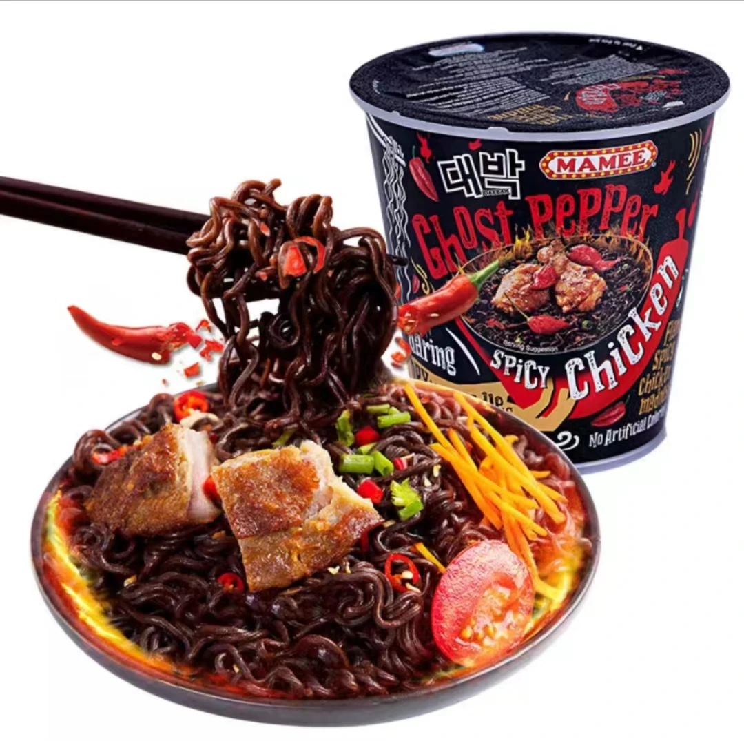 M-A-M-E-E Ghost Pepper Noodles - Burst Spicy Instant Noodles