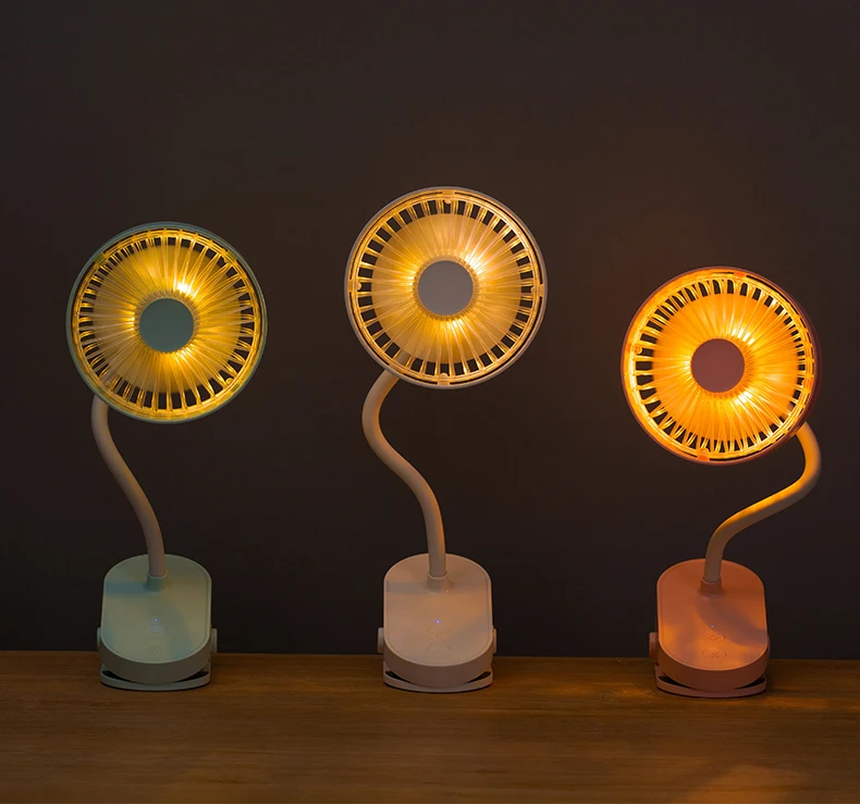 Top Supplier Oem Adjustable Mini Standing Clamp Fan With Light - Buy ...