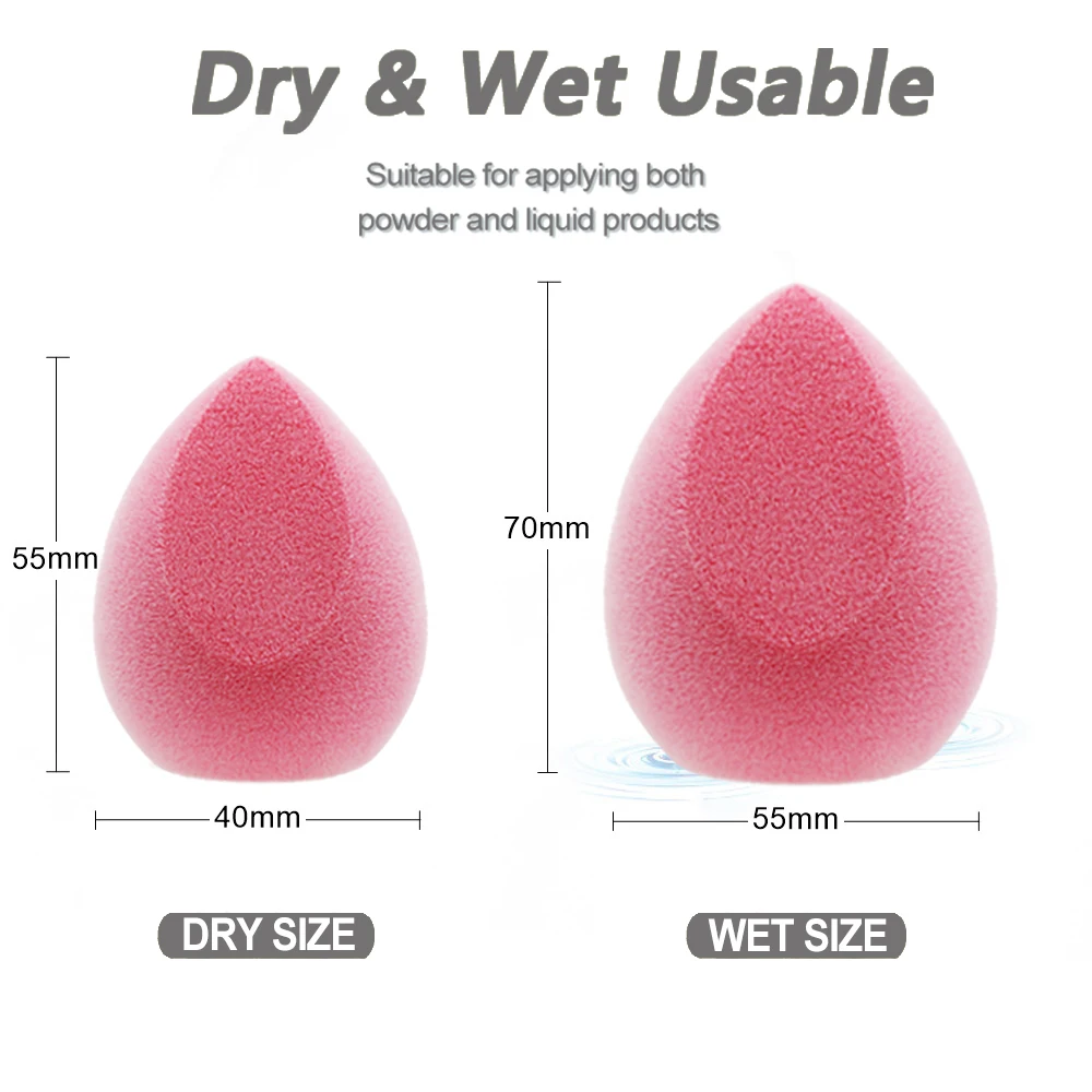 Non-latex Beauty Microfiber Flocking Makeup Sponge Foundation Velvet ...