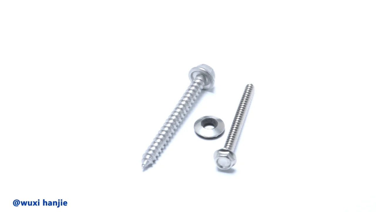 Wafer Head Hex Screws Self Tapping Screw Rustproof Indented Hex Wafer Head Self Tapping Screws ...