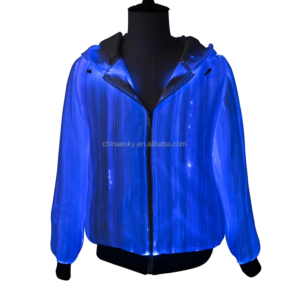 2020 New Fashion Fiber Optic Mens Hoodies Long Sleeve Zipper Up Style ...