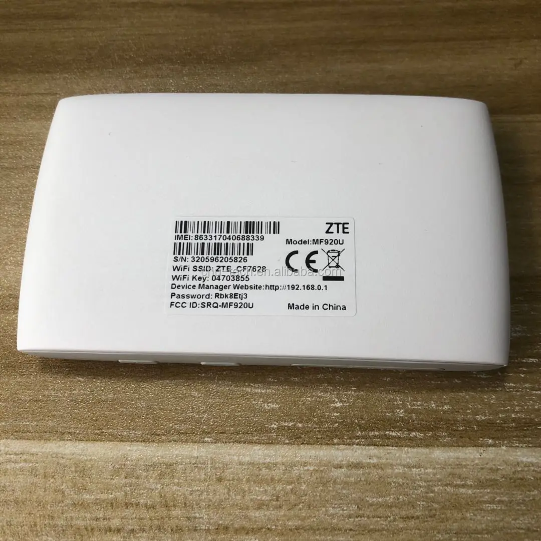 ZTE MF920U 4G LTE Mobile Wifi Hotspot - 150 Mbps B4 Support