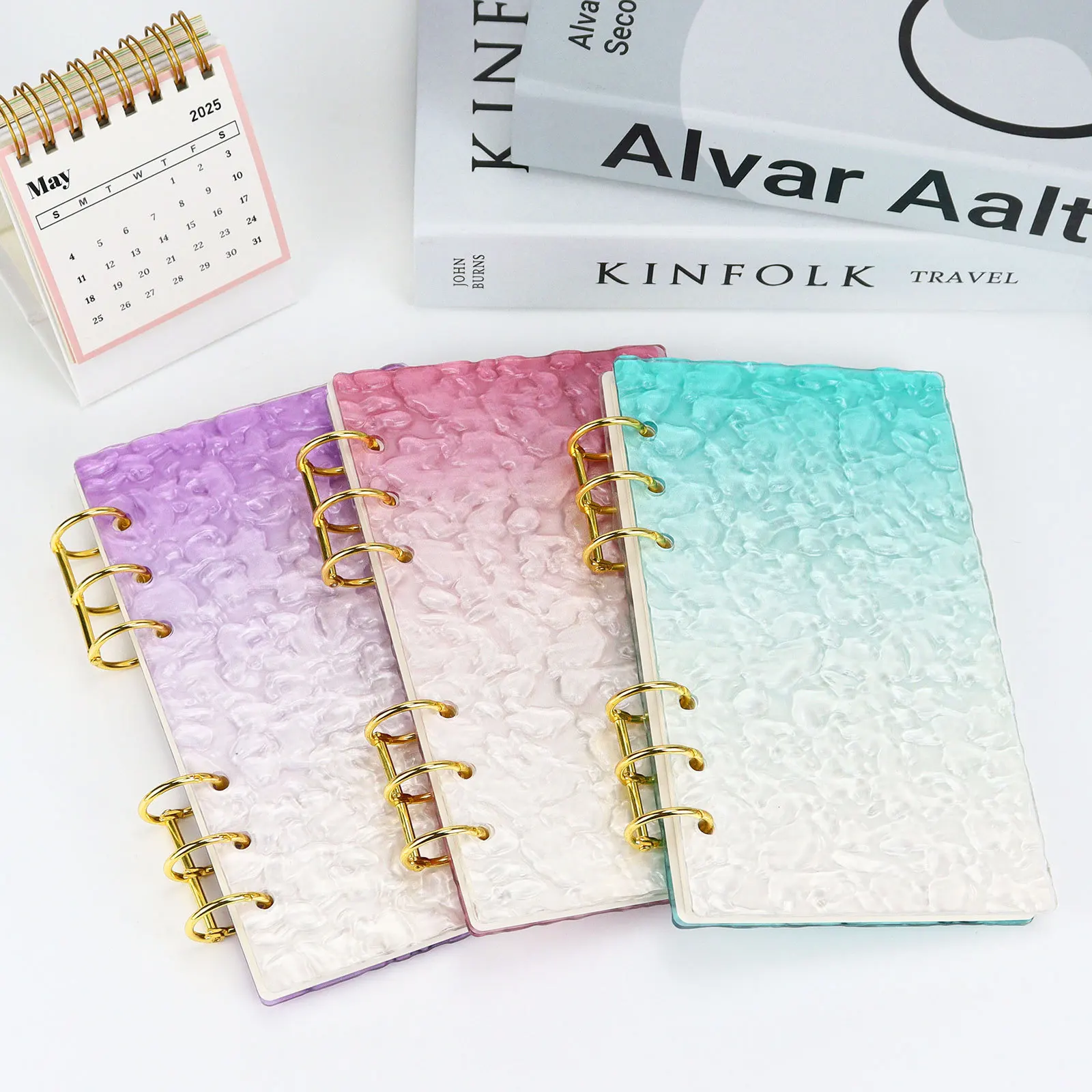 Custom A6 Water Ripple Wave Corrugated Acrylic Binder Cover Hard ...