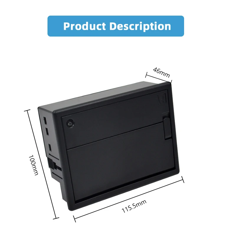Black Color Panel ACARS Thermal Printer (WH-E19) for Screen Machine