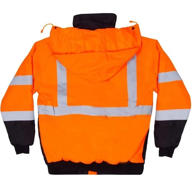 OSHA Class 3 ANSI Certified High Visibility Reflective Safety Bomber ...