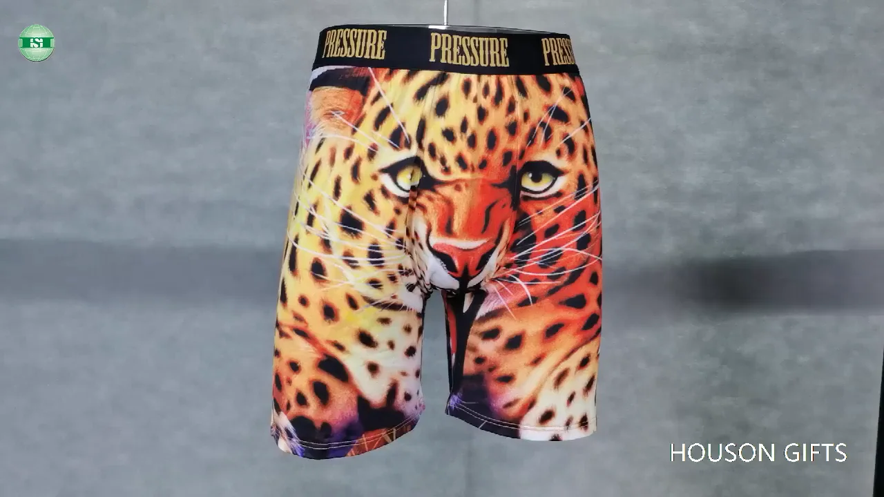 Custom Design Sublimation Printing Boxers Mens Underwear Tiger ...
