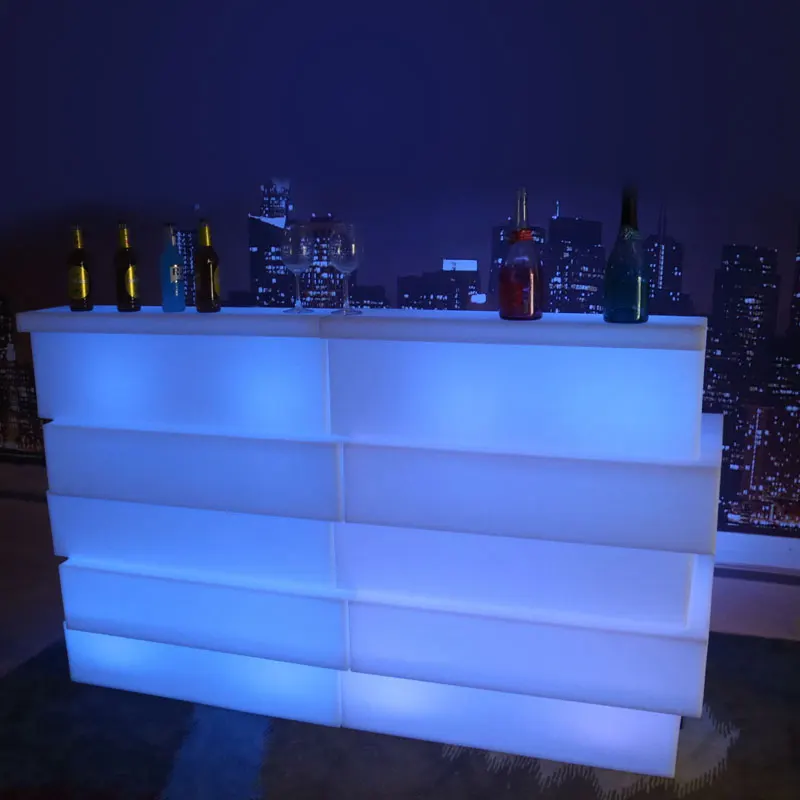Modern LED Illuminated Bar Counter for Indoor & Outdoor