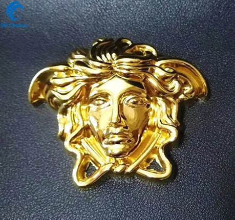 Decorative Small Gold Alloy Medusa Face Label for Home Collection Sofa ...