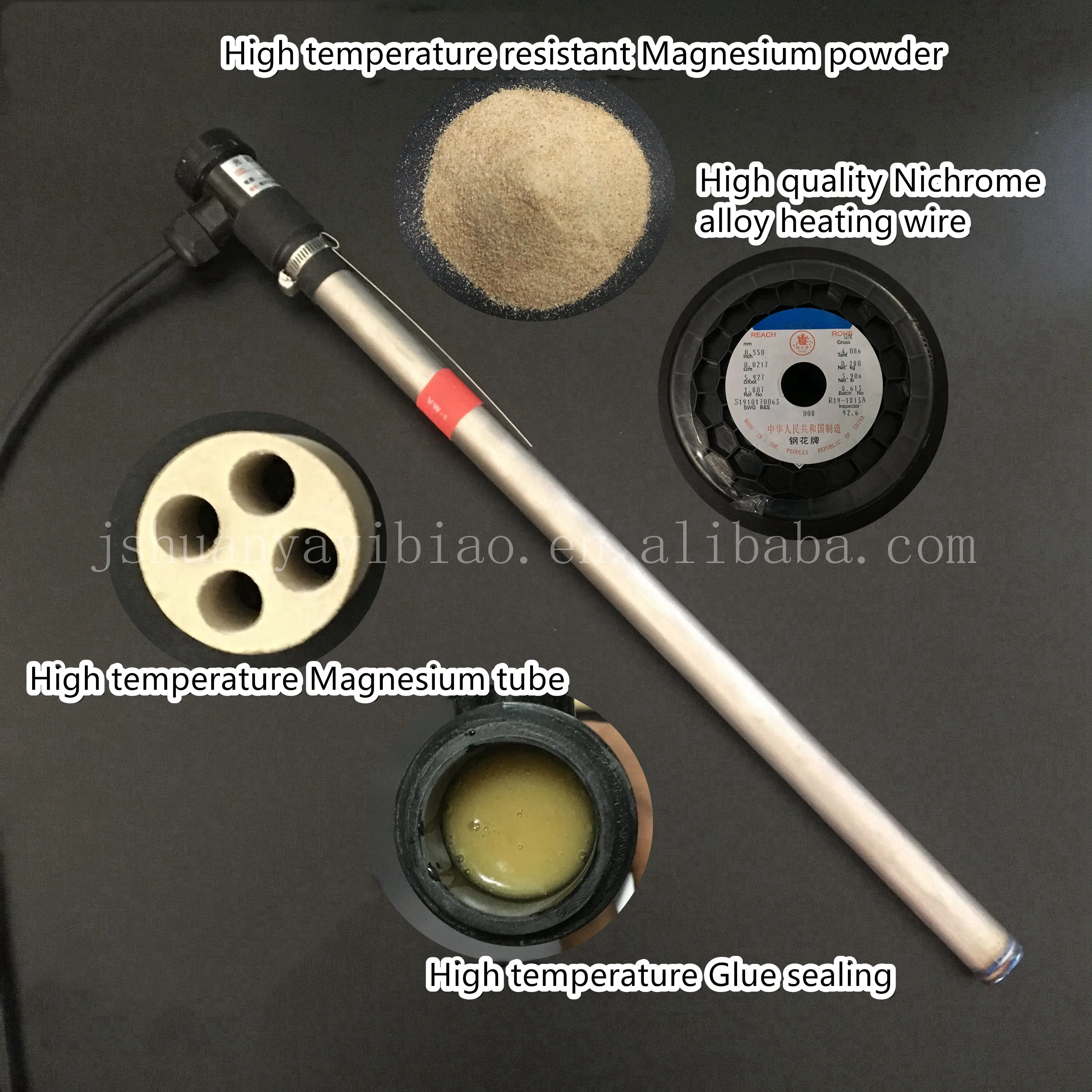 25mm Diameter 580mm Length 1500w 220v Titanium Heating Tube ...