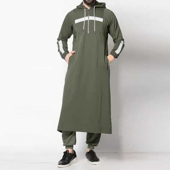 Hot Sale Casual Wear Dubai Thobe With Hood Muslim Thobe For Men - Buy ...