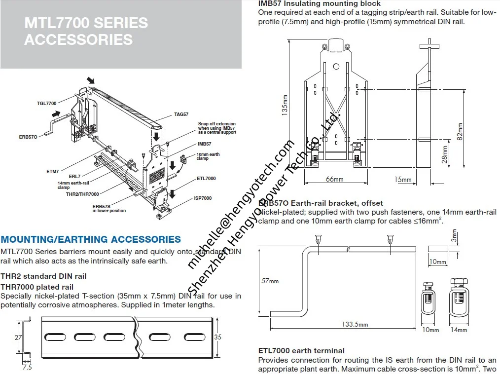 Barreras DE SEGURIDAD DE MONTAJE EN riel DIN serie MTL7700 MTL7715 ...