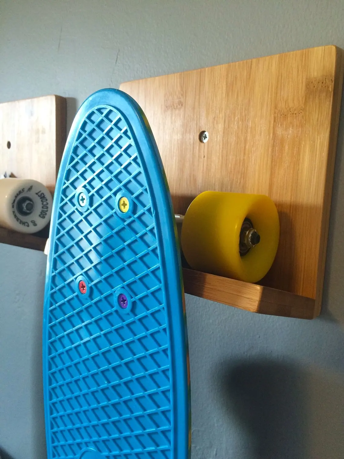 Bamboo Wood Wall Mount Custom Skateboard Deck Skateboard Shelf ...