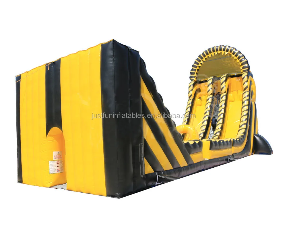 Toxic Inflatable Slide with Zip Line Inflatable Zip Line Sports Games ...