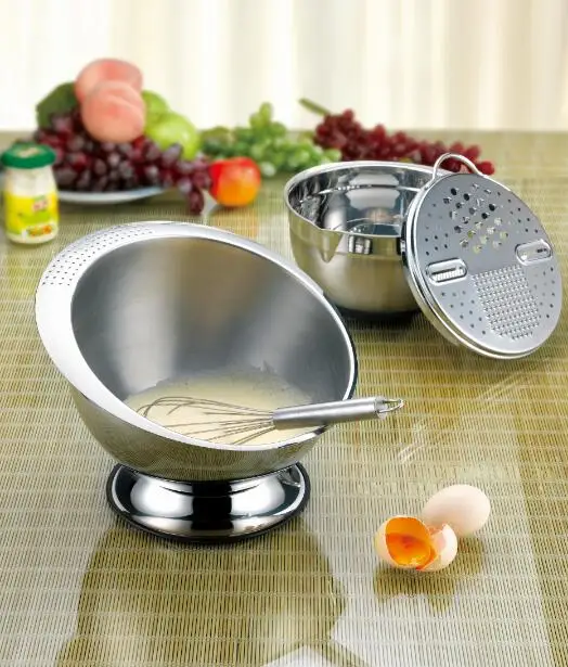 304 Stainless Steel Egg Mixing Bowl Set Egg Beating Pan - Buy Mixing ...