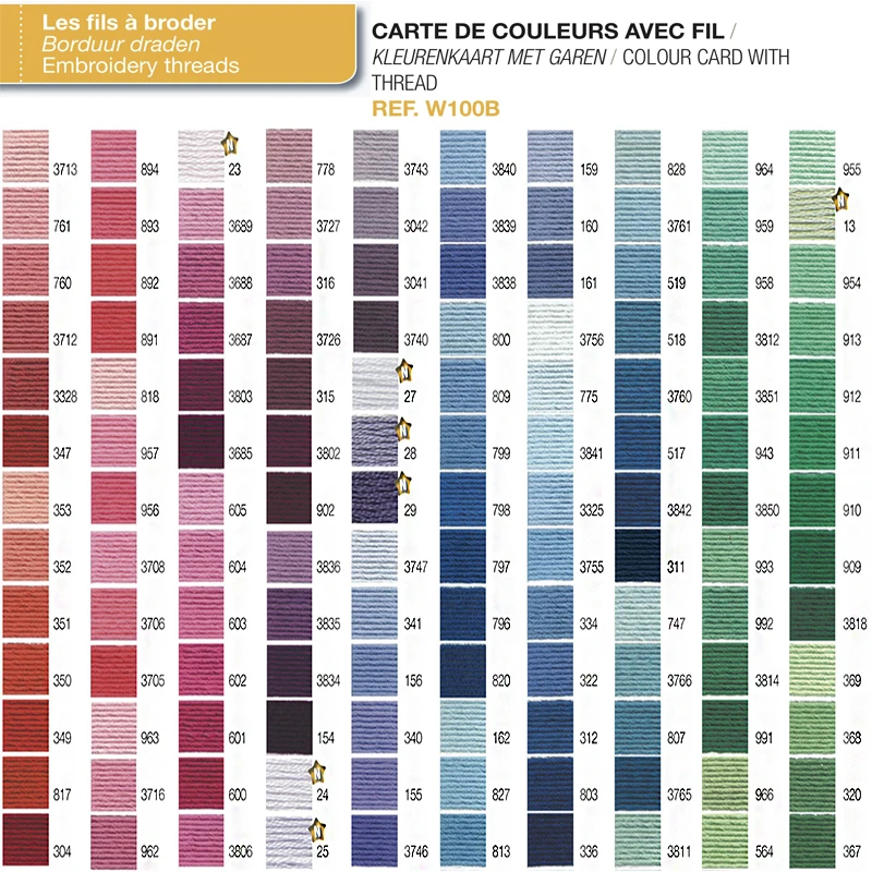 DMC Cross Stitch Cotton Embroidery Thread - 447 Colors