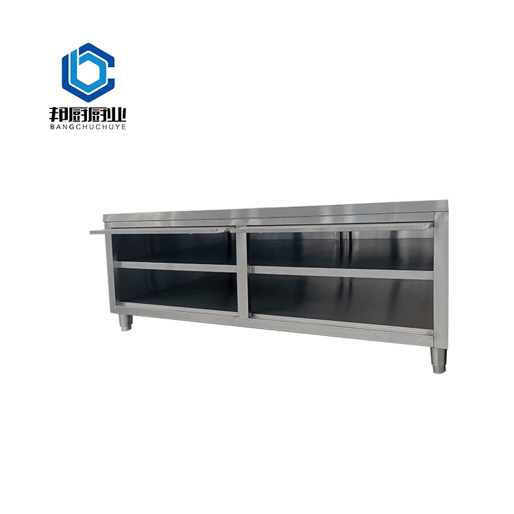 Double Layer Worktable Workbench With Drawer Stainless Steel Kitchen ...