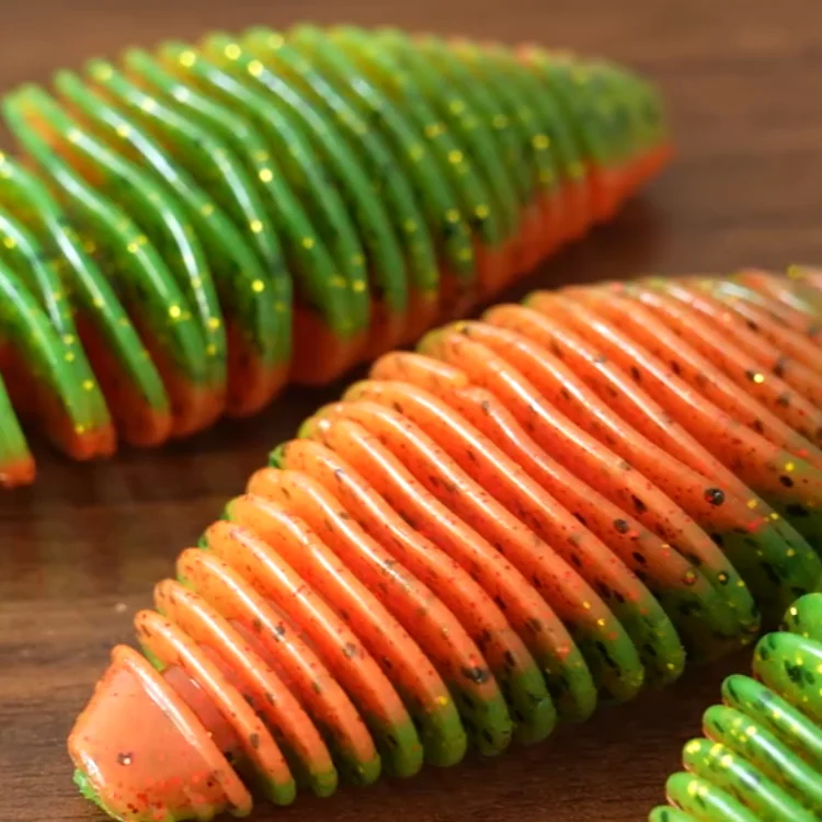 LUTAC 100mm/12.8g Pinhead-tailed Flatworm Slow Sinking Soft Fishing ...