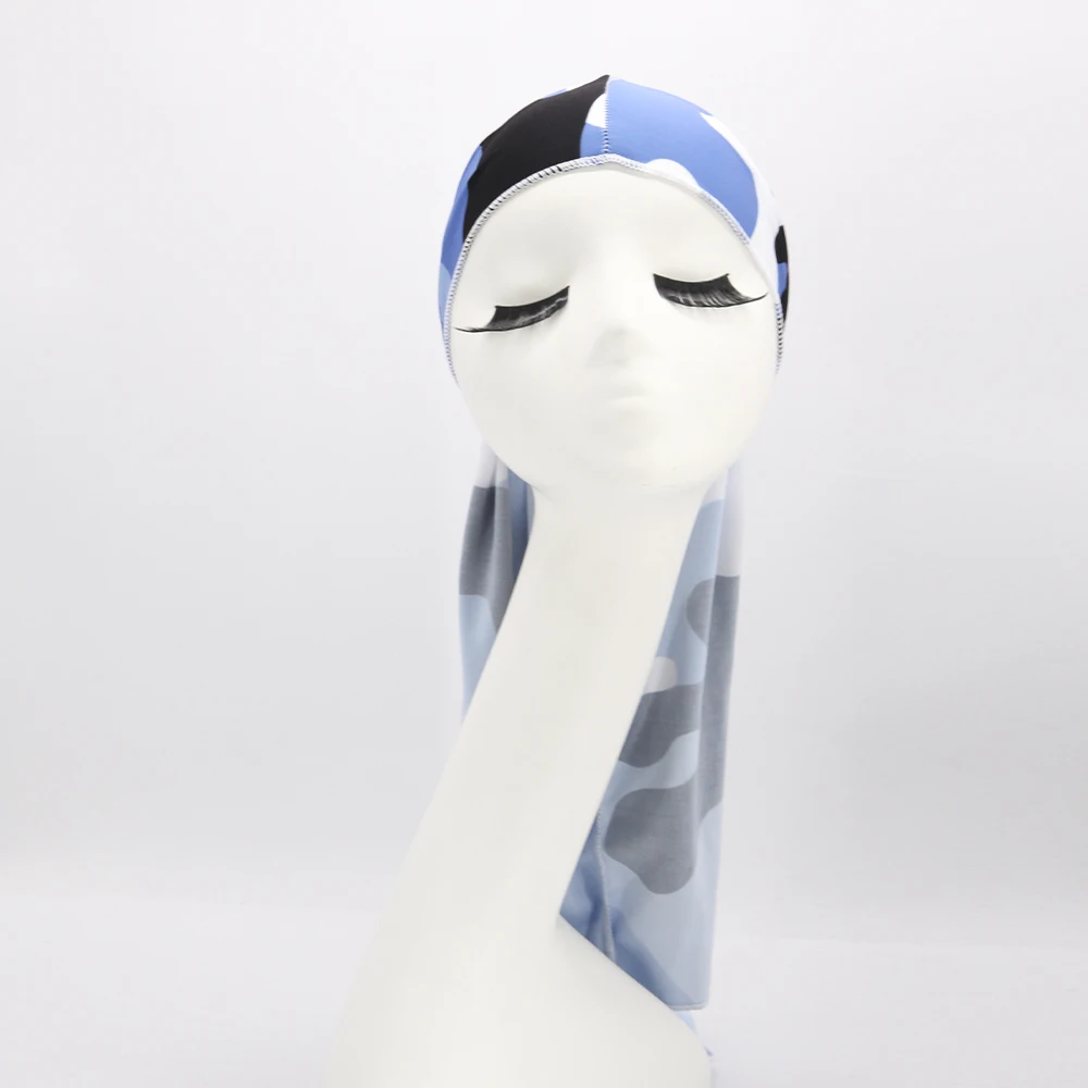 Custom Logo Polyester Arab Head Scarf Wrap Soft Velvet Durag Leopard ...