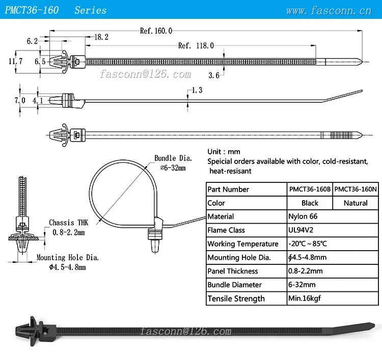 Push Mount Cable Tie Snap Lock,Winged Push Barb Cable Tie Mount With ...