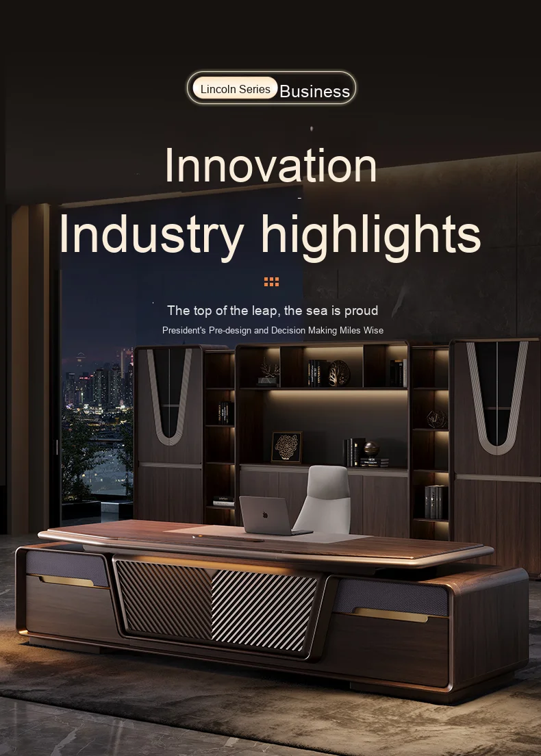 Modern Luxury Office Desk New Chinese Style Executive Leader Desk with ...