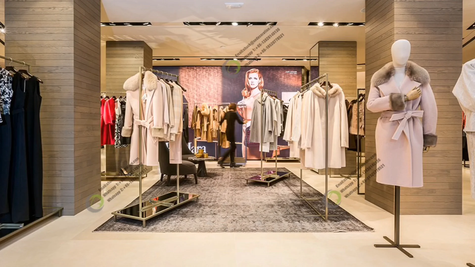 Fancy Shop Counter Design Brand Clothes Shop Display Counter Clothing ...