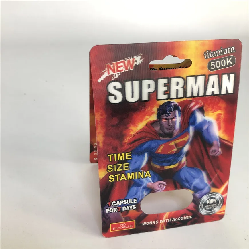 Wholesale Male Enhancement Pills Packing Boxes 500k Superman 3d ...