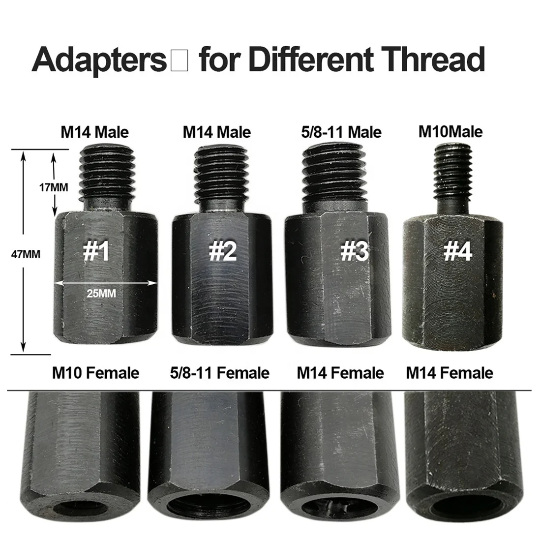 Shdiatool Adapter For M14 To 5/8-11 Thread Diamond Core Bits Grinding ...