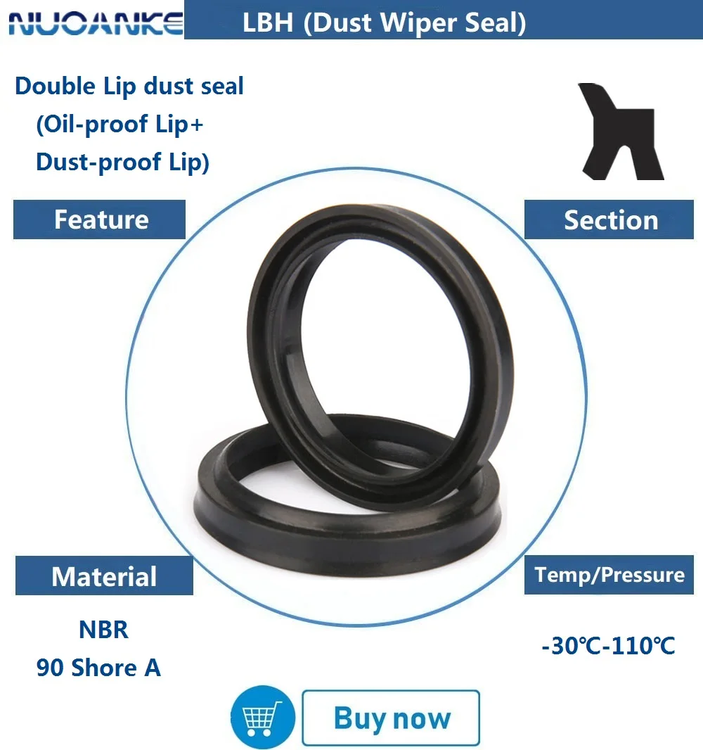 LBH Type Hydraulic Cylinder Seal NBR & FKM - Custom Sizes for Reliable ...