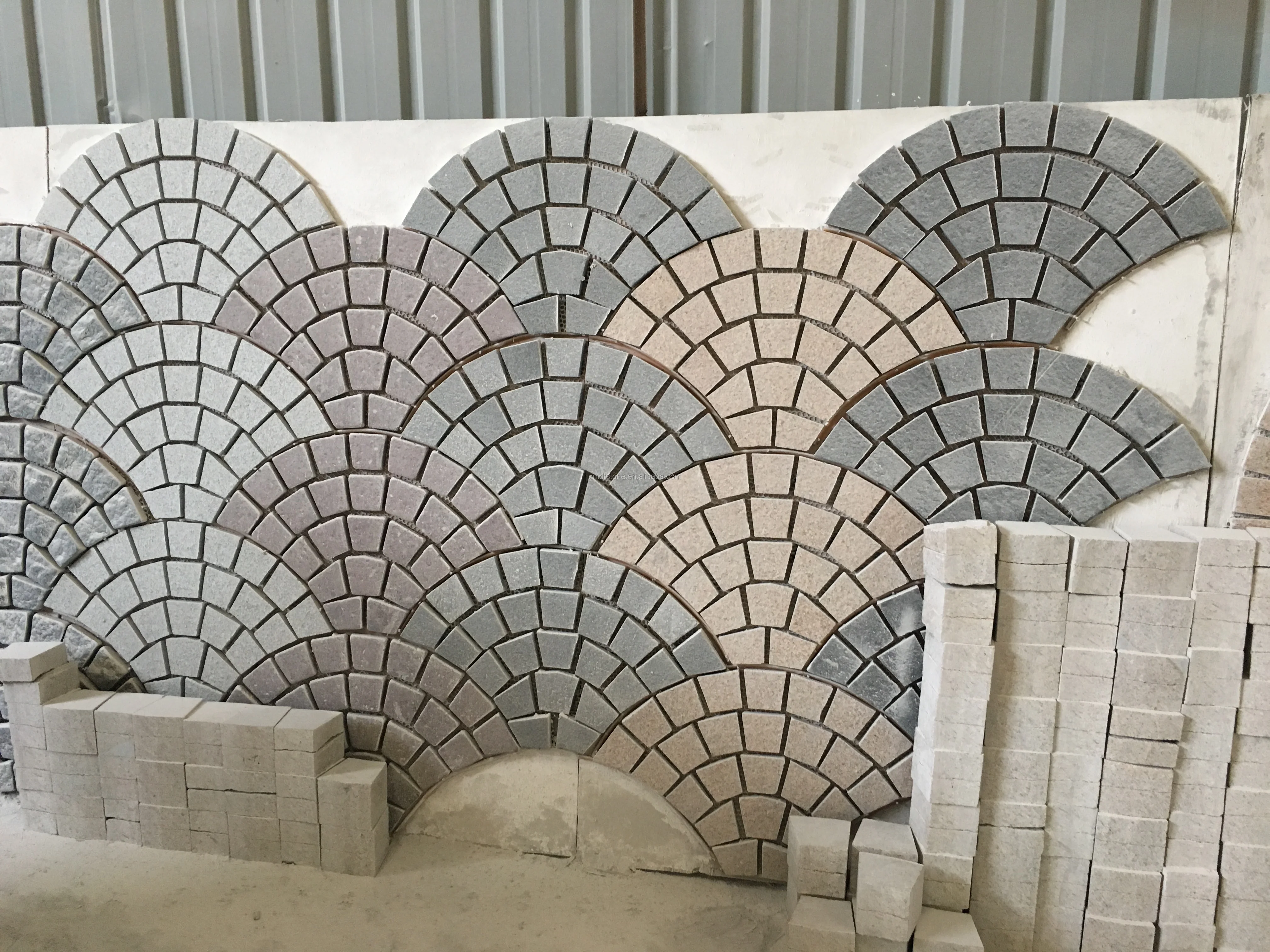 Cheap Price Granite Block Fan-shaped Paving Stone Chinese Granite Stone ...