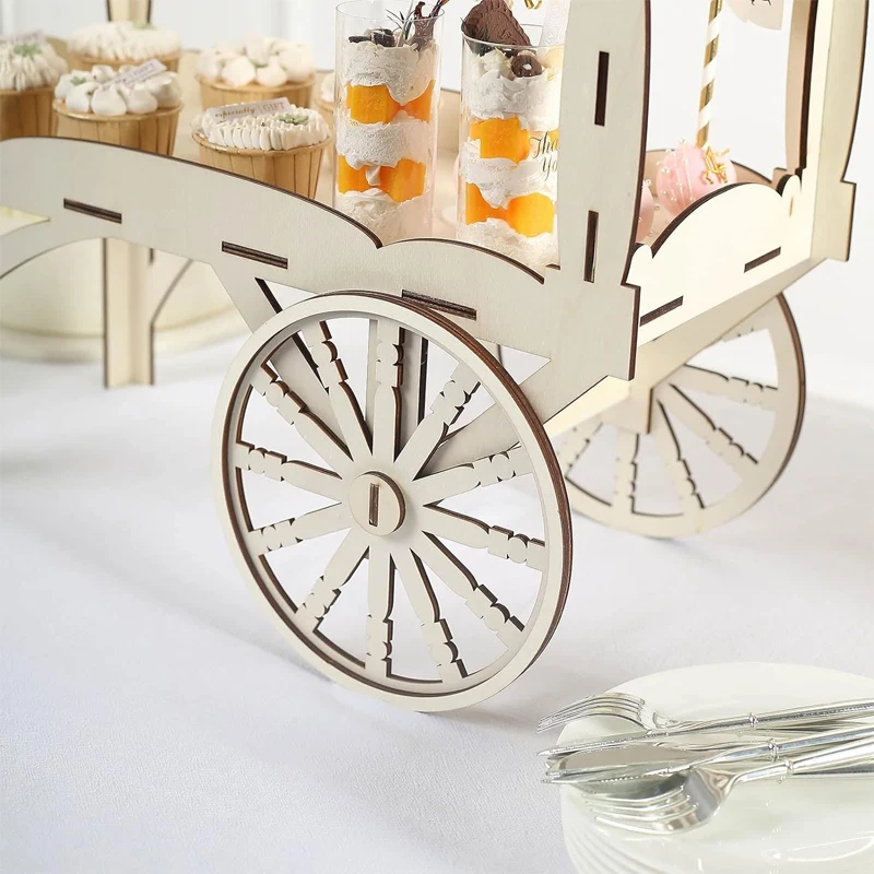 Wooden Dessert Cart - Perfect for Parties and Sweet Stalls