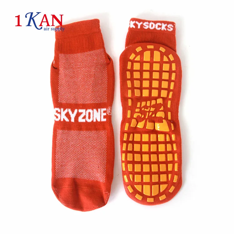 Skyzone Trampoline Socks – Anti-Slip Sport Cotton Socks in Orange for ...